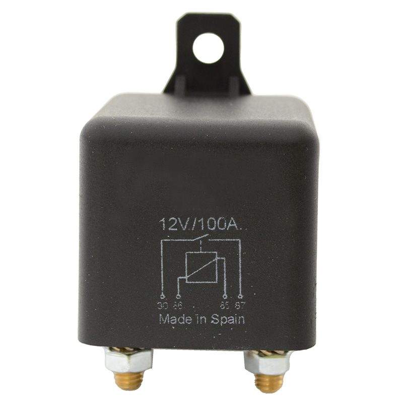 12V/100A N/O Heavy Duty Relay 180A Peak Current 2 X Studs & 2 X Push-O ...